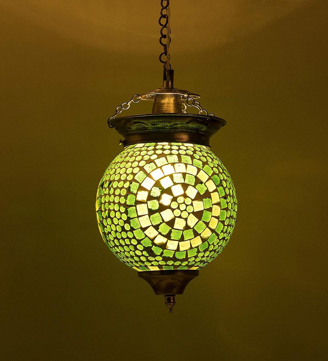Buy Dynamic Green Glass Hanging Light at 67% OFF by Homesake | Pepperfry