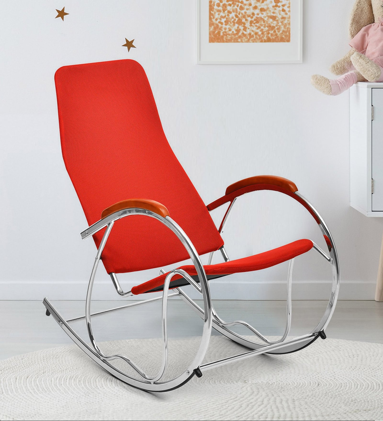 Buy Dylan Rocking Chair in Red Colour at 100% OFF by Nilkamal | Pepperfry