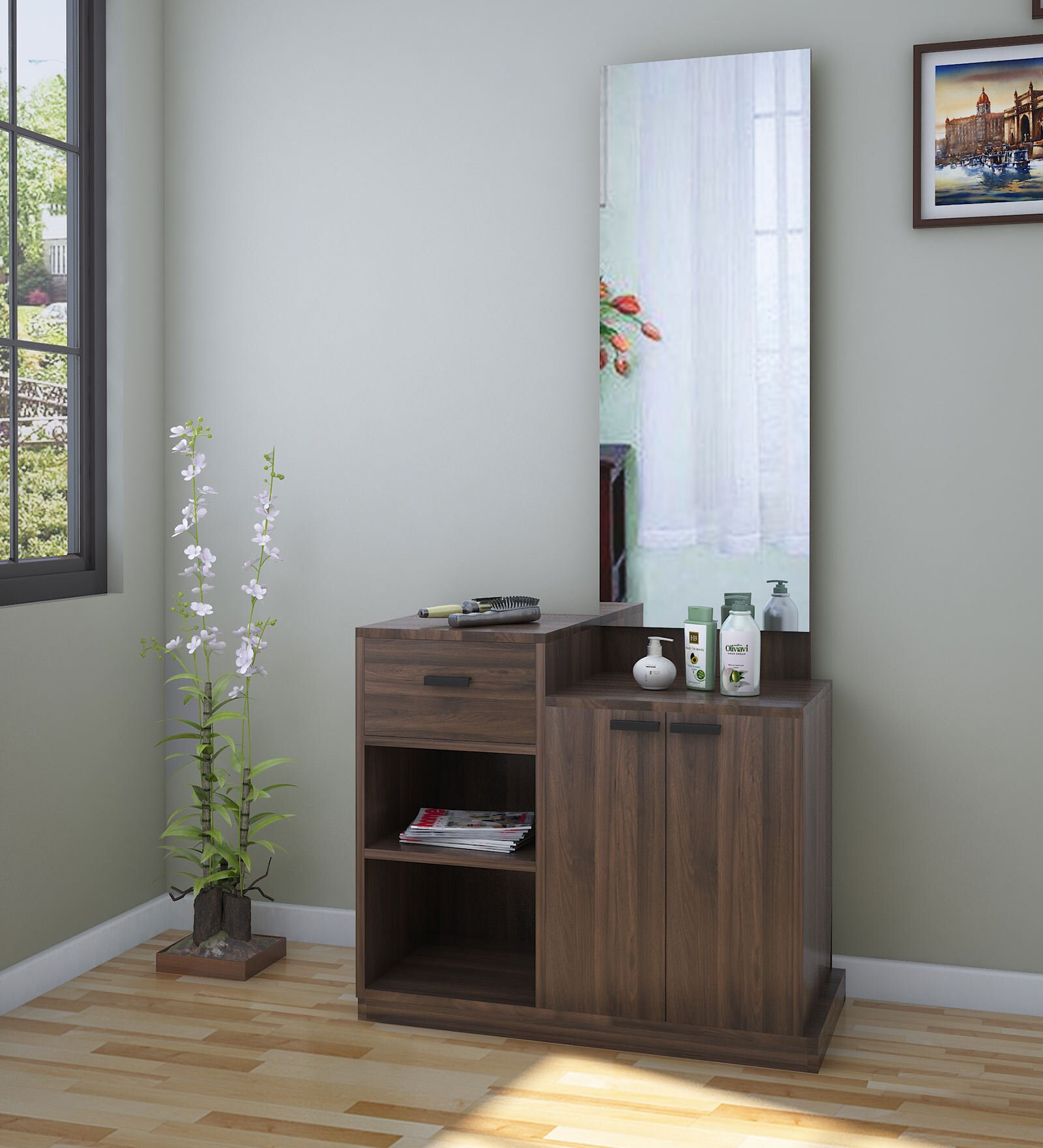 Buy Dyson Dressing Table in Wenge Colour at 48% OFF by @home | Pepperfry