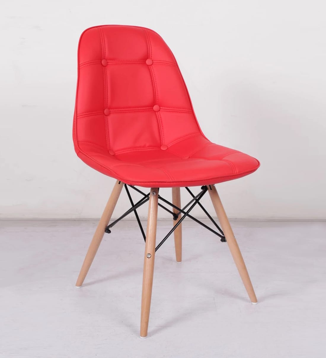 Buy Eames Leatherette Iconic Chairs in Red Colour at 15% OFF by Finch ...