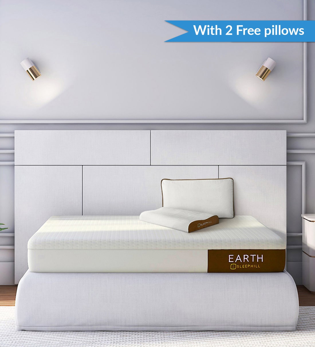 Buy Earth Orthopedic 6 inch Memory Foam King Size Mattress (With 2 Free ...