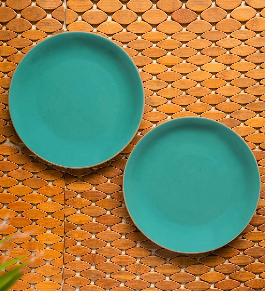Buy Earthen Turquoise 10 Inch (Set of 2) Ceramic Dinner Plates by ...