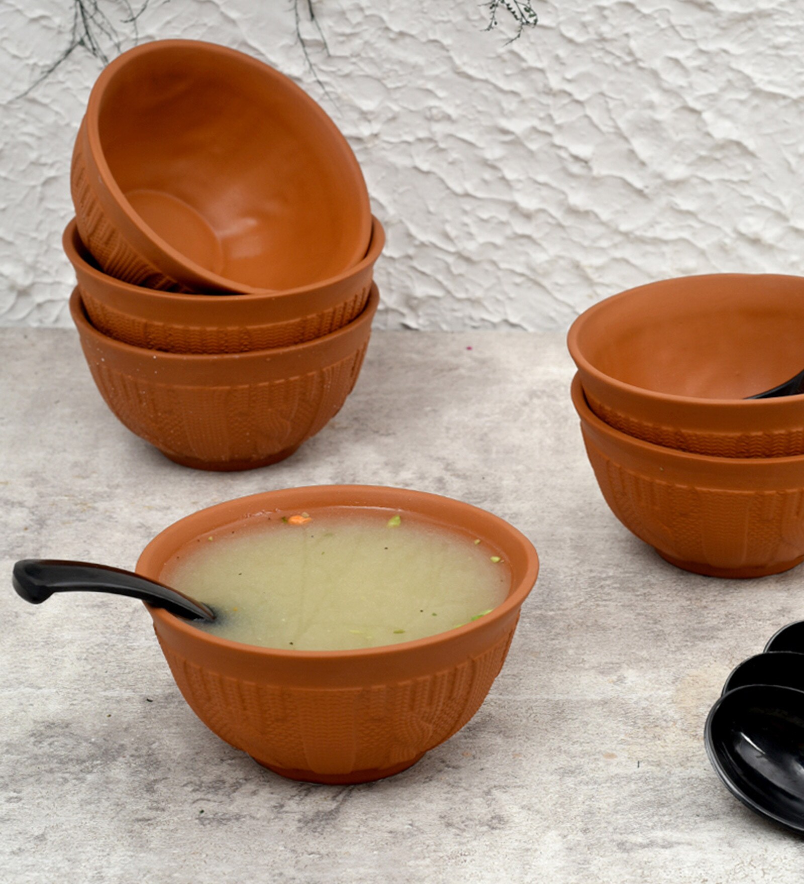 Buy Earthen 180ml Brown Terracotta (Set of 6) Dinner Bowl at 32% OFF by ...