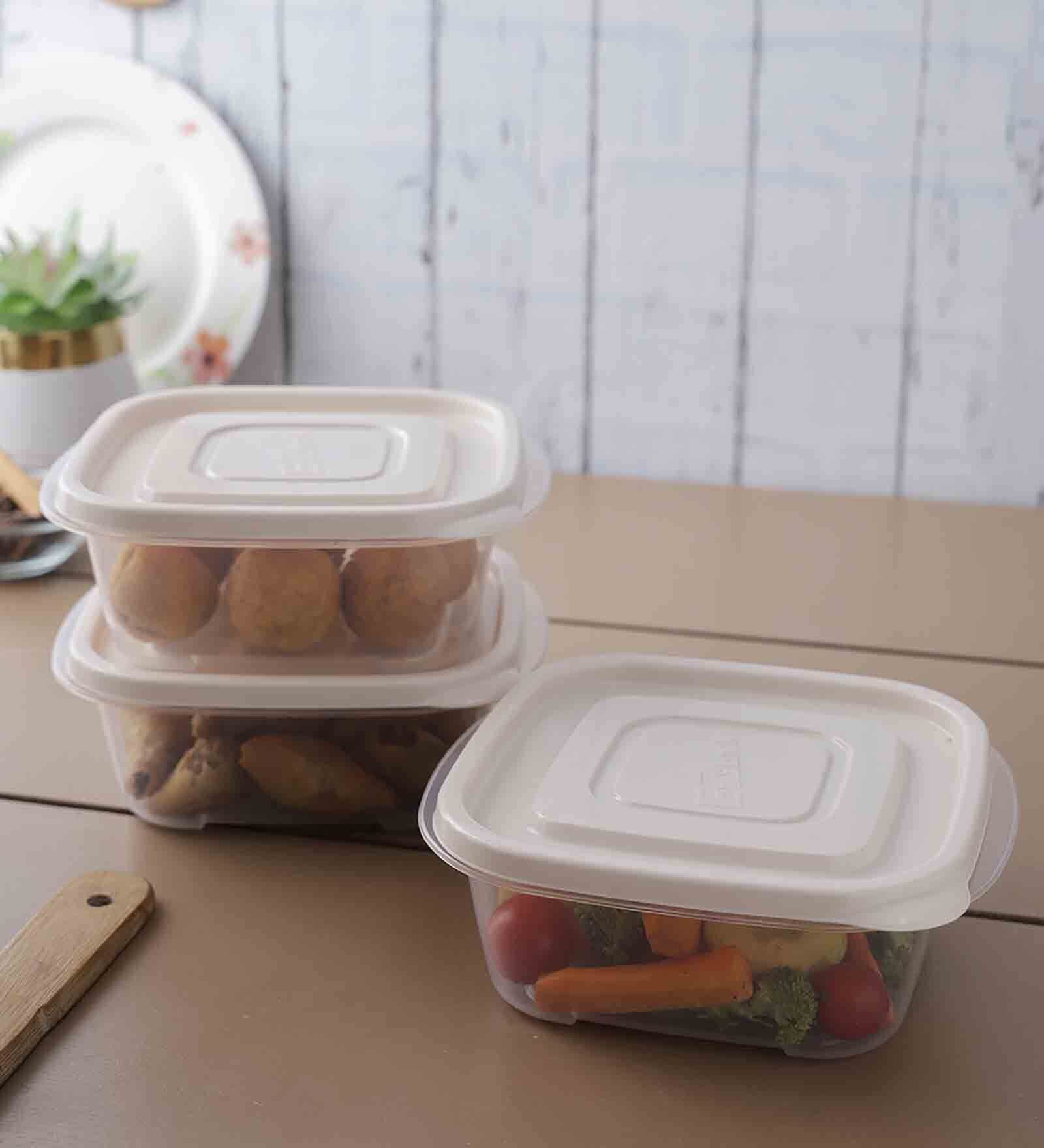 Buy Easy Lock 610 Ml Transparent Plastic Food Storage Container With ...