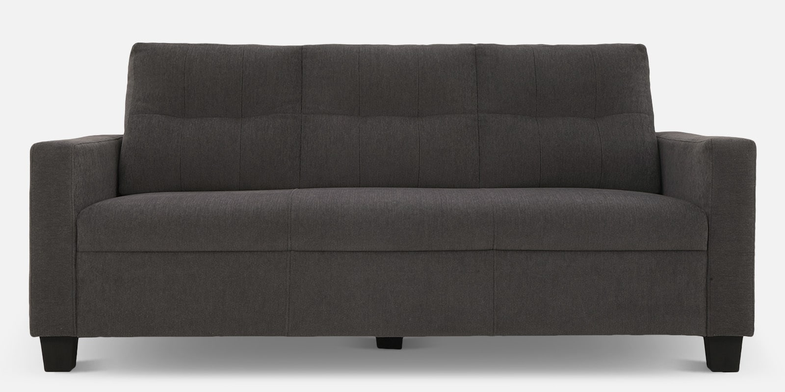 Buy Ease Fabric 3 Seater Sofa in Grey Colour by Duroflex Online ...