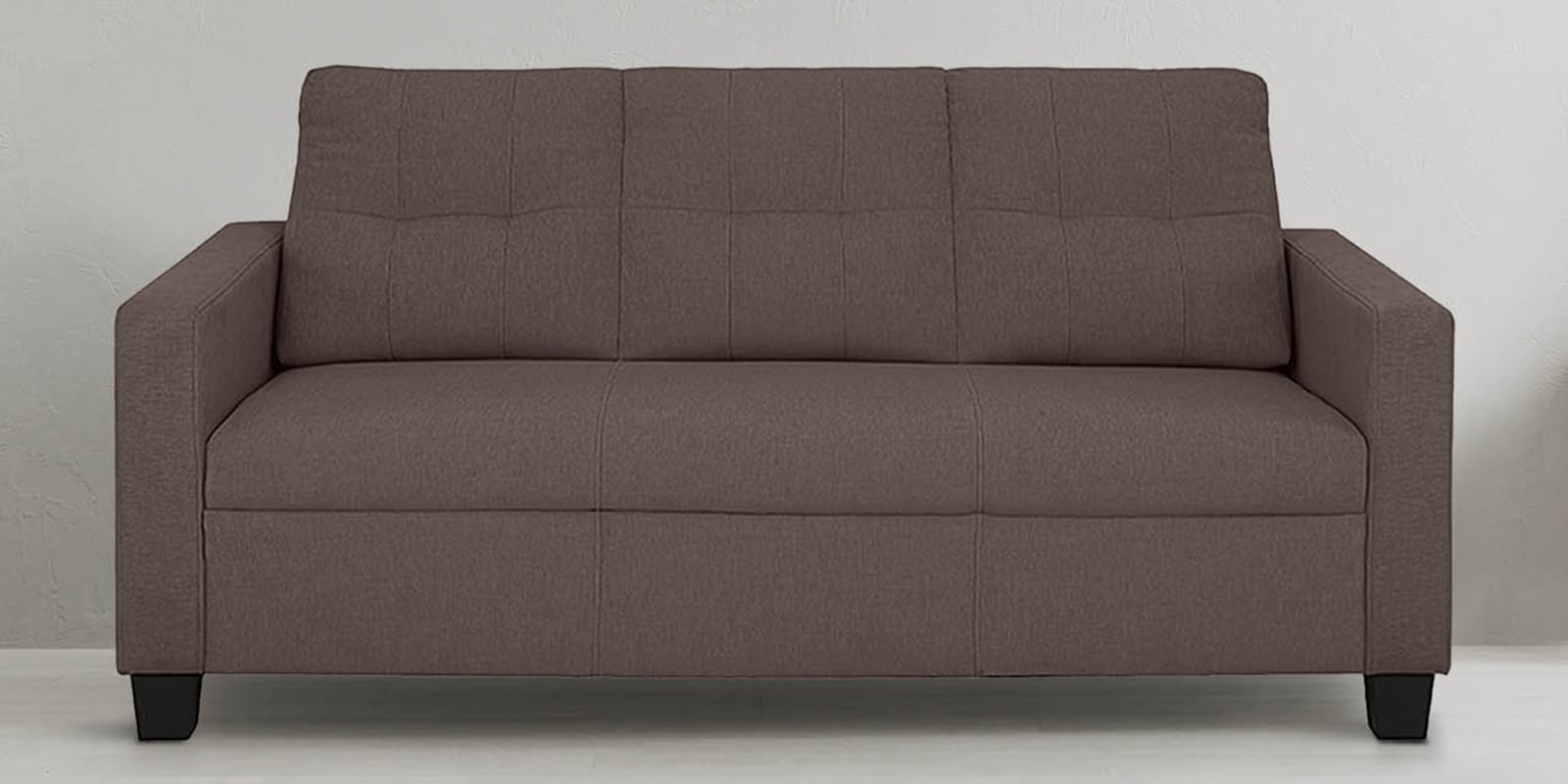 Buy Ease Fabric 3 Seater Sofa In Saddle Brown Colour at 25% OFF by ...