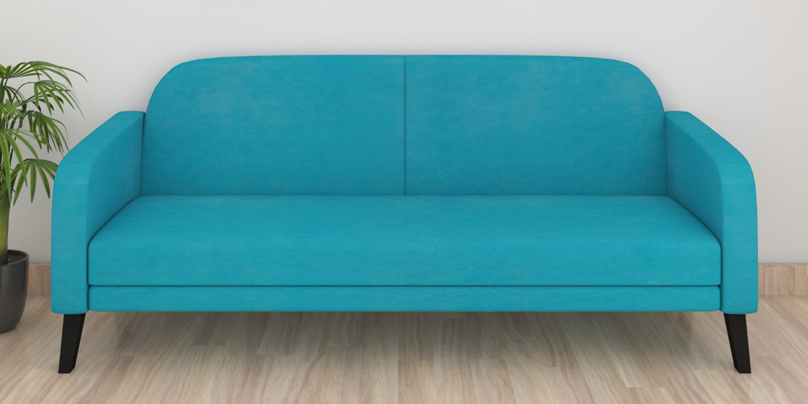 Buy Easton Fabric 3 Seater Sofa in Blue Colour at 44% OFF by Varanda ...