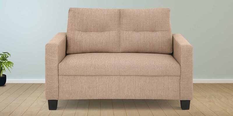 Buy Ease Fabric 2 Seater Sofa in Brown Colour by Duroflex Online ...