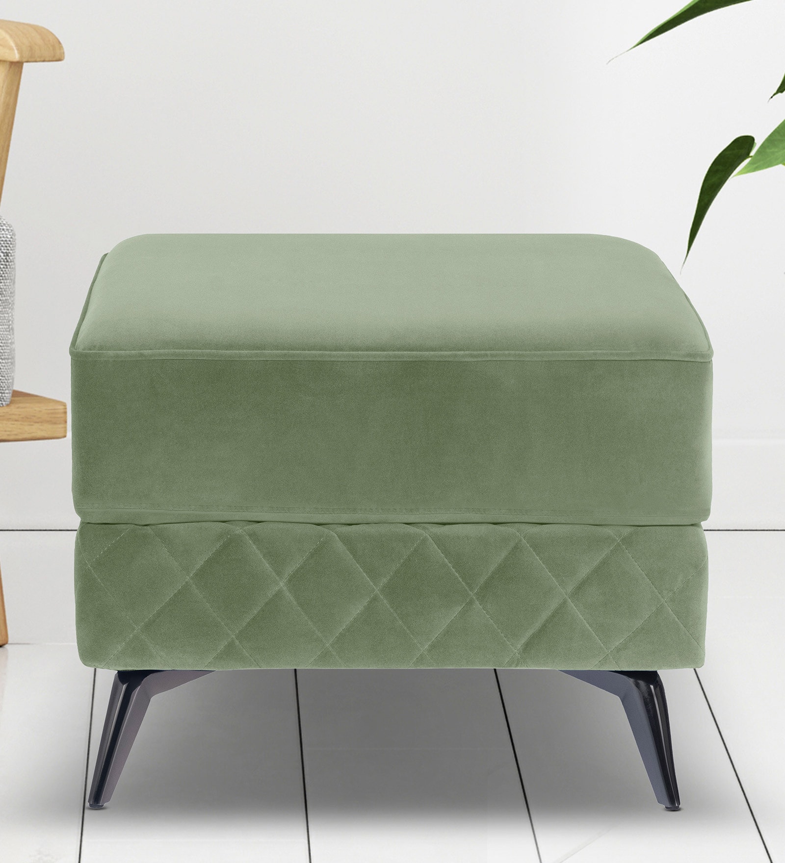 Buy Eden Fabric Ottoman In Jade Green Colour at 25% OFF by Duroflex ...