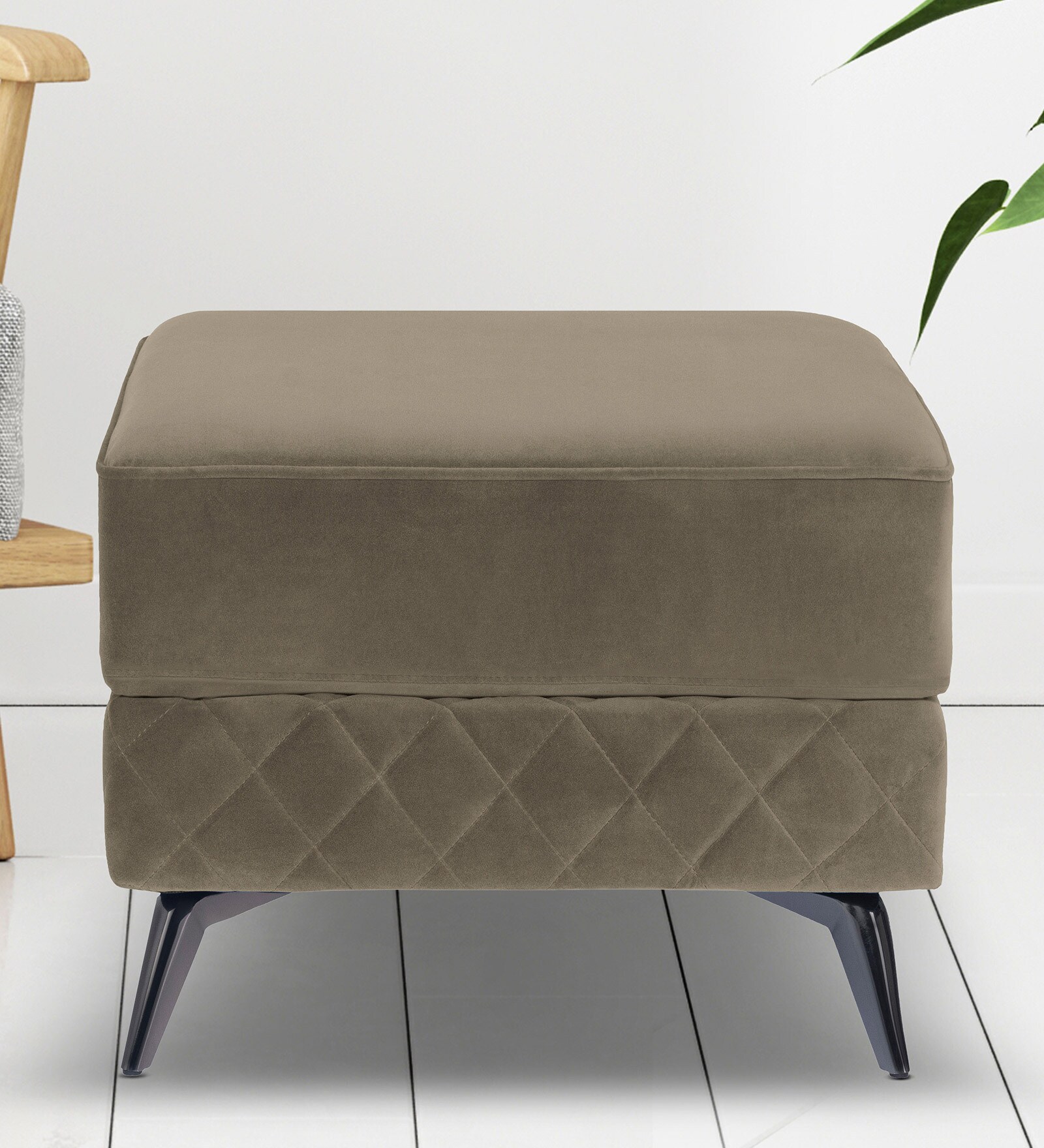 Buy Eden Fabric Ottoman In Quartz Brown Colour at 25% OFF by Duroflex ...