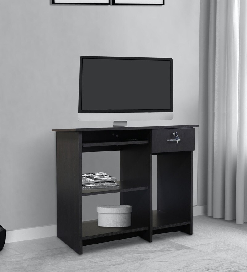 Buy Edwin Computer Table in Wenge Finish by Crystal Furnitech Online ...