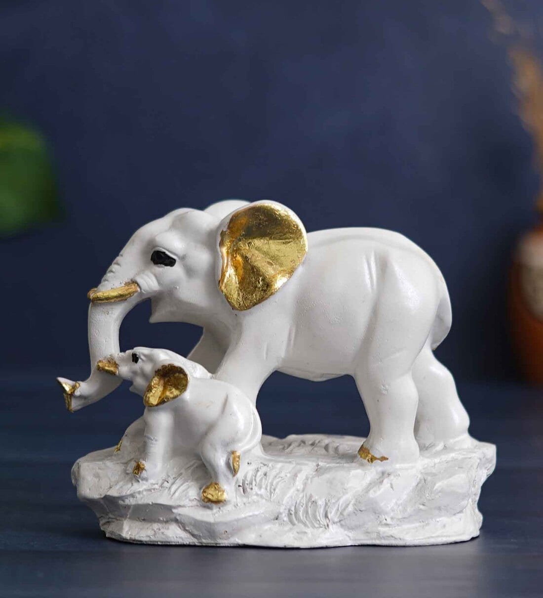 Buy Elephant White Polyresin Figurine at 1% OFF by eCraftIndia | Pepperfry