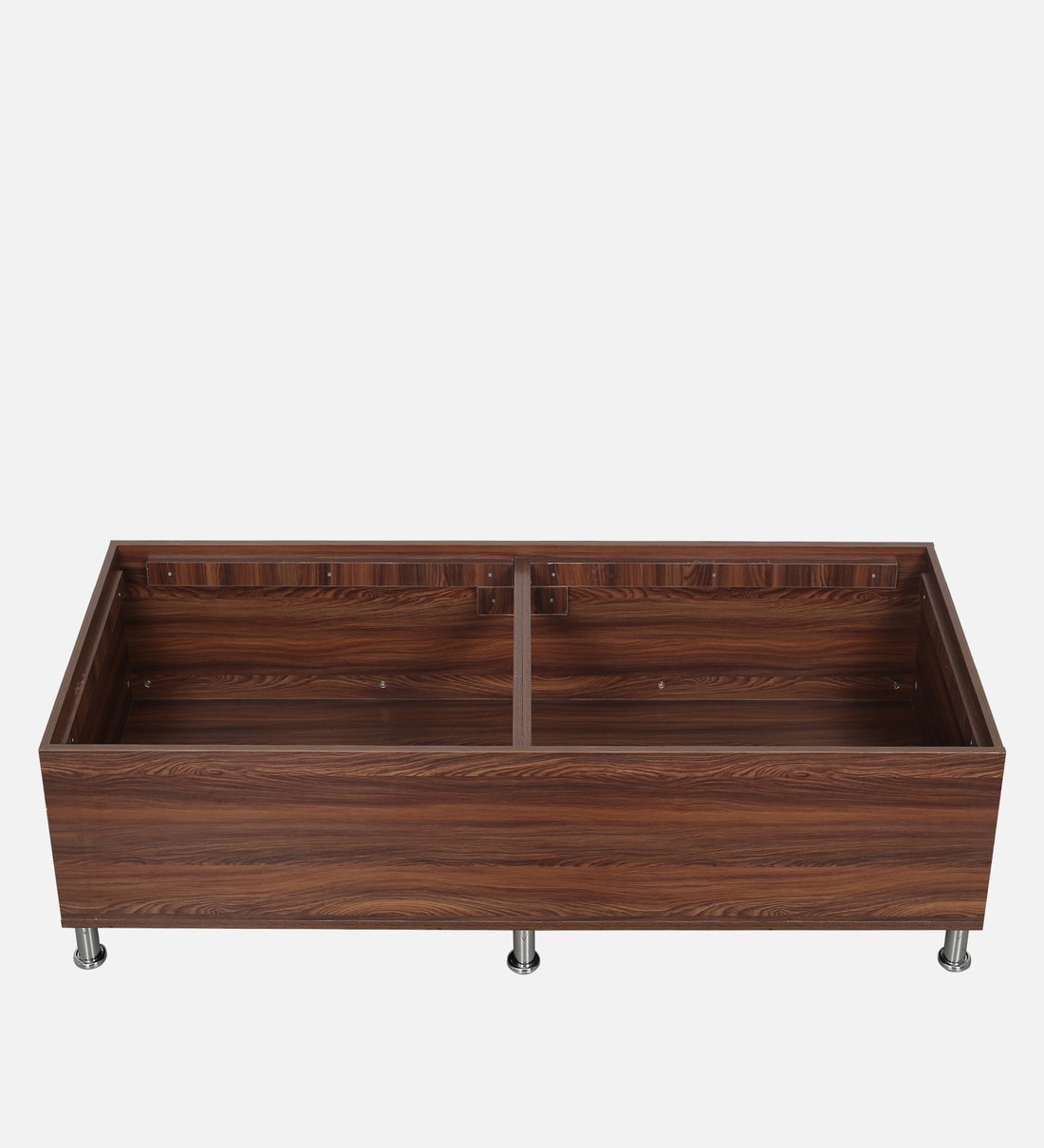 Buy Elijah Single Bed in Brown Finish with Box Storage by Caspian ...