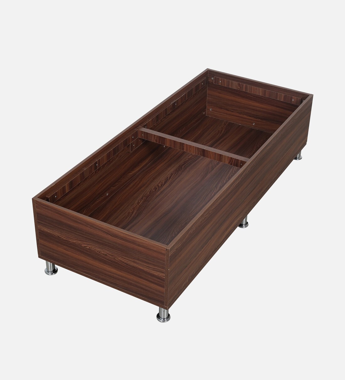Buy Elijah Single Bed in Brown Finish with Box Storage by Caspian ...
