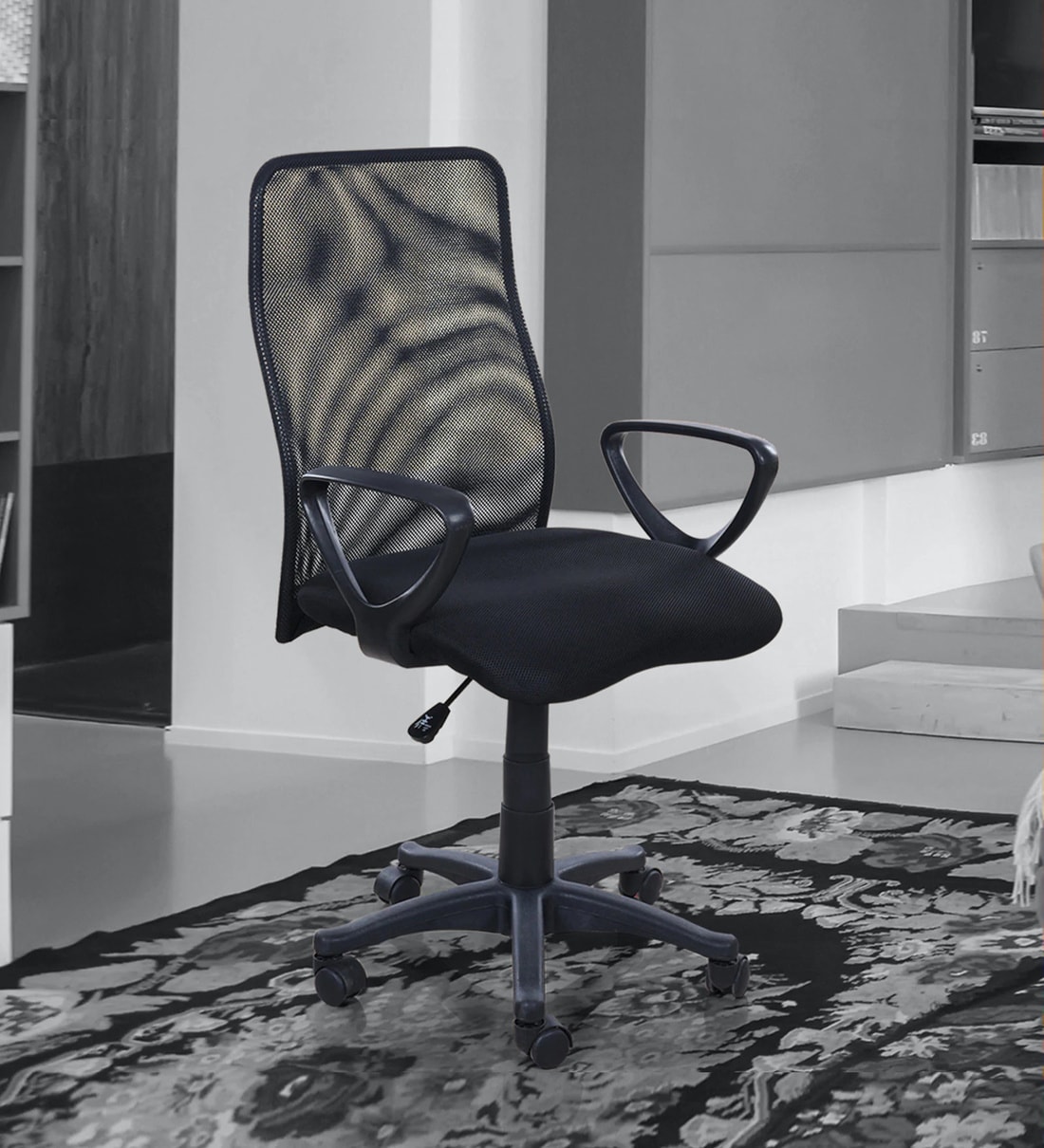 Buy Elvis Ergonomic Chair in Black Colour By Royaloak Online ...