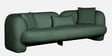 Buy Elliot Fabric 4 Seater Curve Sofa In Green Colour at 30% OFF by ...