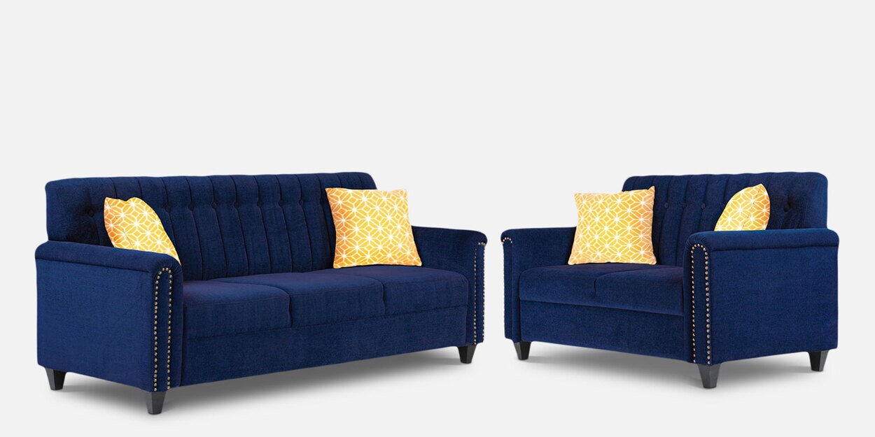 Buy Elora Sofa Set In Blue Colour at 37% OFF by ARRA | Pepperfry