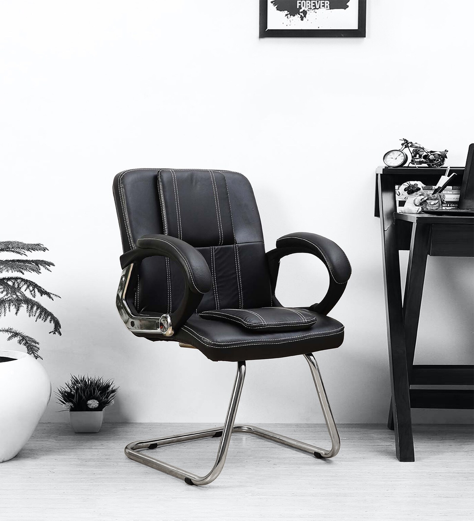 Buy Elance Cantilever Chair in Black Colour at 33% OFF by DZYN ...