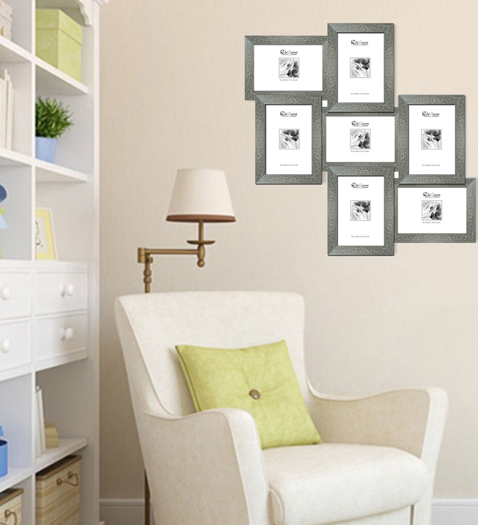 Buy Elegant Arts and Frames Blue Synthetic Wood 20 x 20 Inch Collage ...