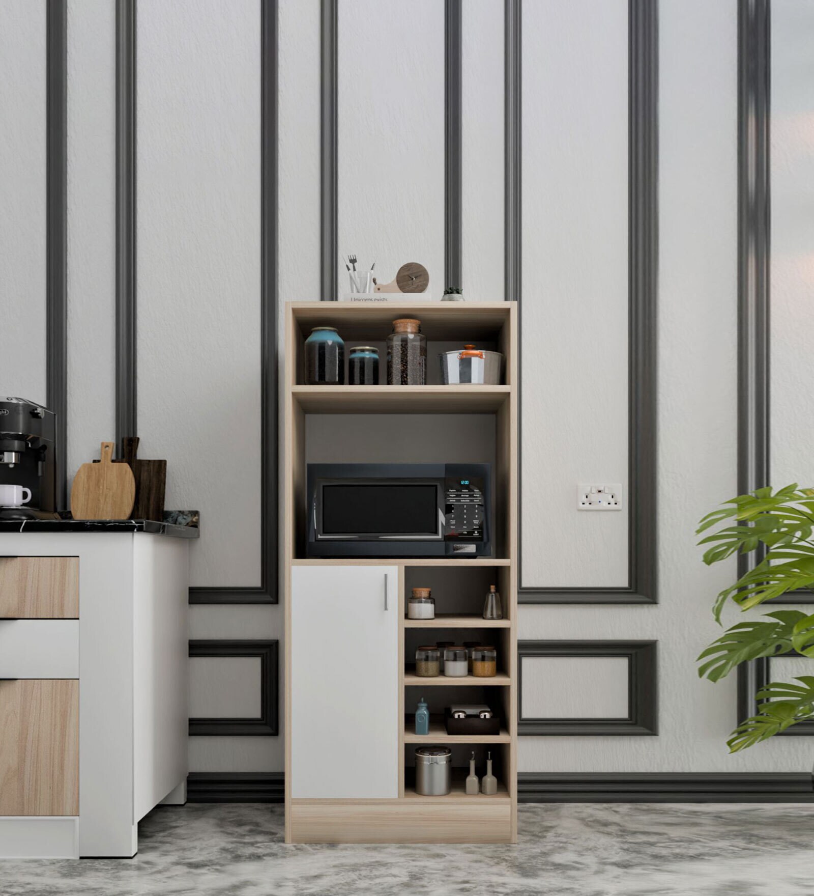 Buy Elena Crockery Unit In Asian Walnut Light Colour at 12% OFF by ...