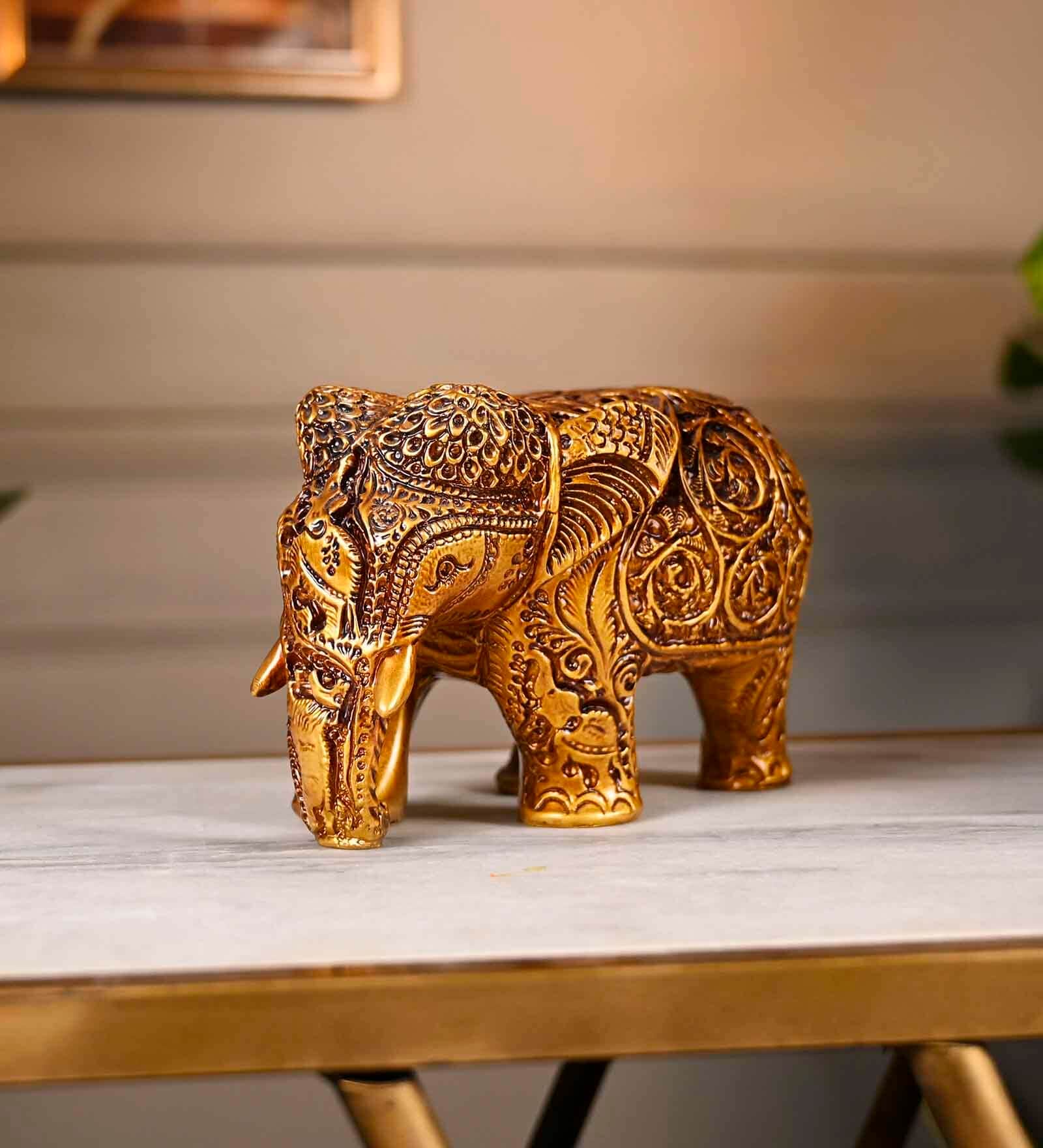 Buy Elephant Brown Resin Animal Figurines at 25% OFF by Artarium ...