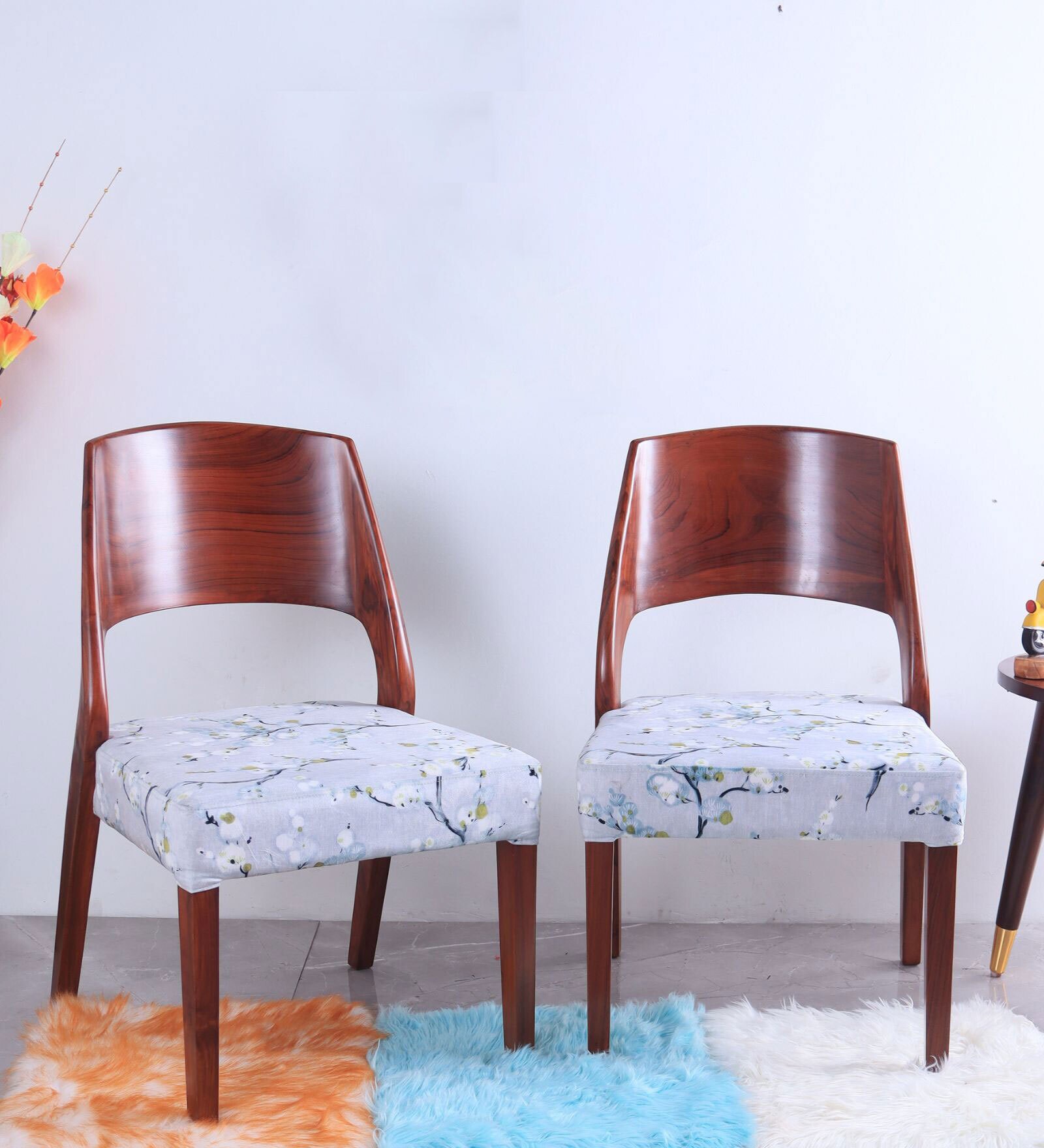 Buy Elevate Teak Wood Dining Chairs In Brown Colour (Set of 2) at 33% ...