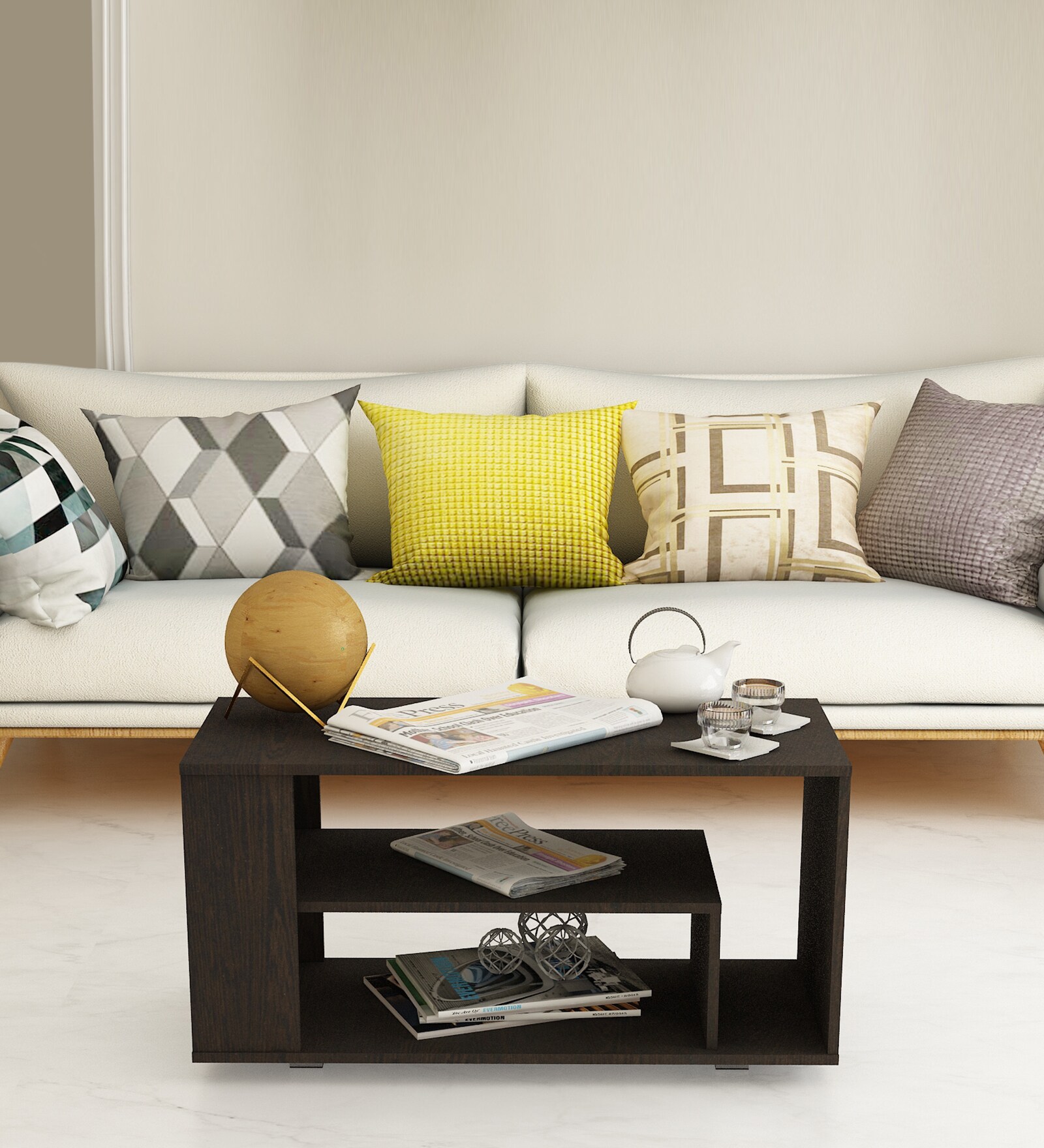 Buy Eleza Coffee Table in Dark Wenge Finish at 49% OFF by Sivom | Pepperfry
