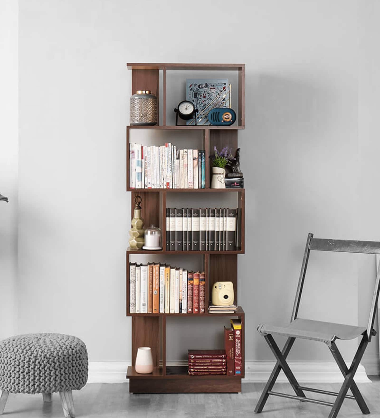 Buy Eliot Wide Book Shelf In Brown Matte Finish at 25% OFF by Wakefit ...