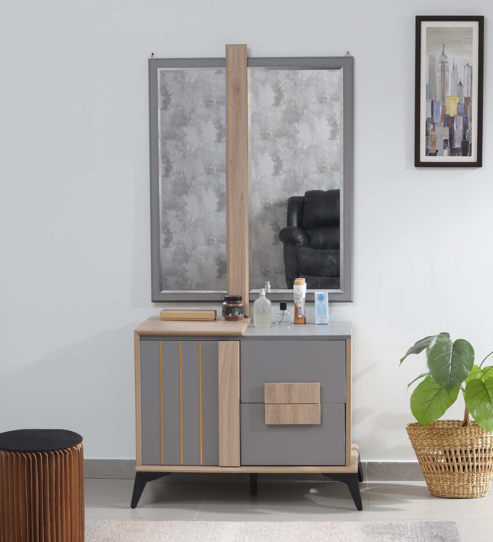 Buy Elite Dressing Cabinet in Brown & Grey Colour at 100% OFF by ...