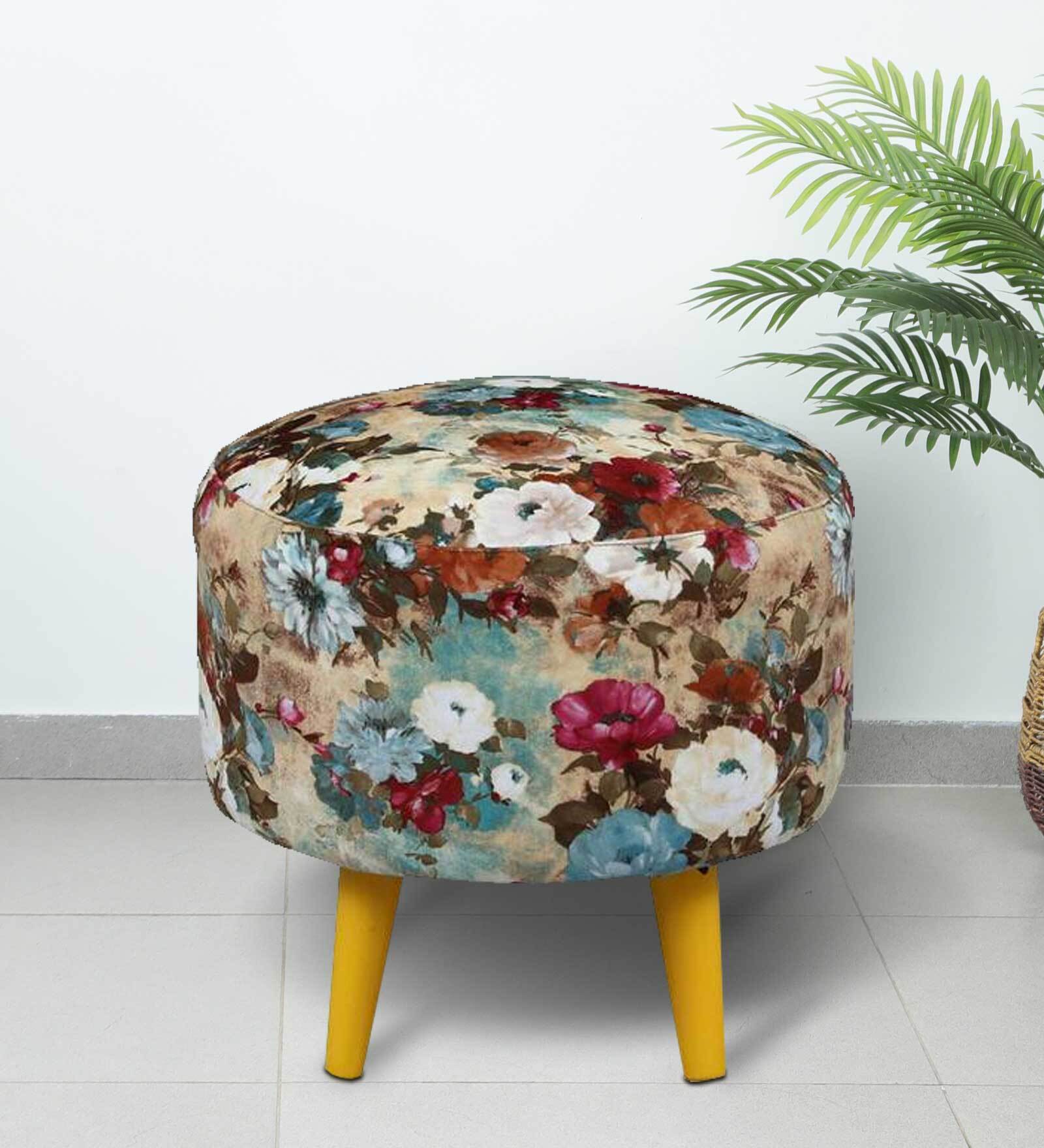 Buy Elton Upholstered Foot stool in Multi-Colour at 27% OFF by ...