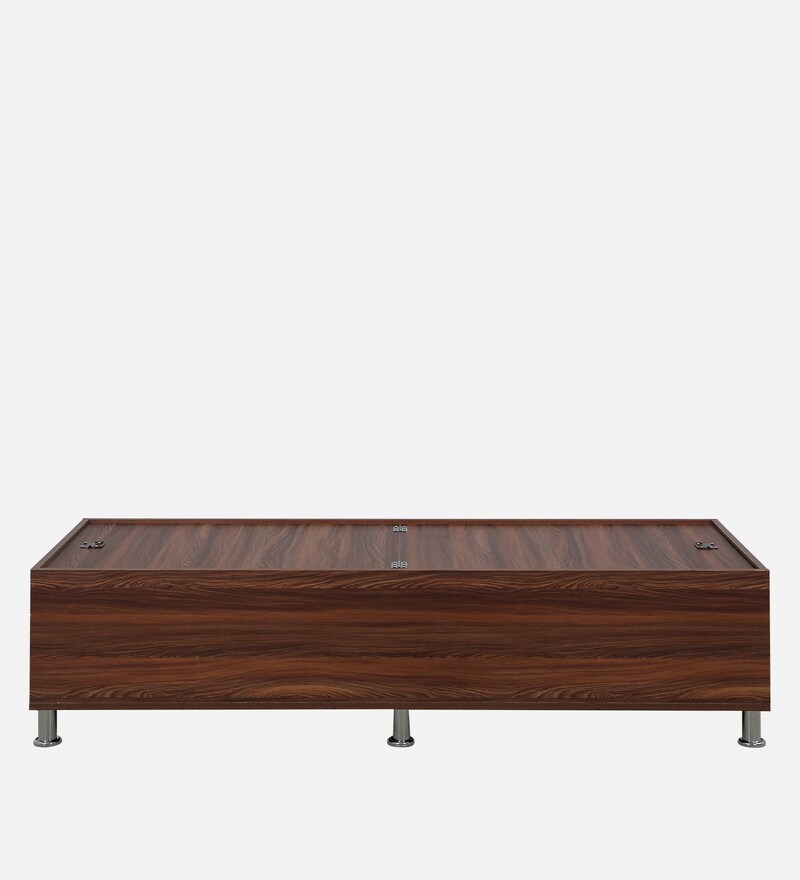 Buy Elijah Single Bed in Brown Finish with Box Storage by Caspian ...
