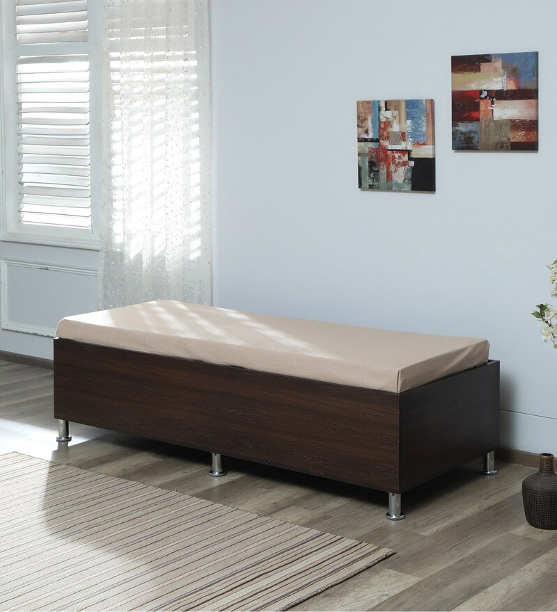 Buy Elijah 1 Bed in Brown Wenge Finish with Box Storage by Caspian ...