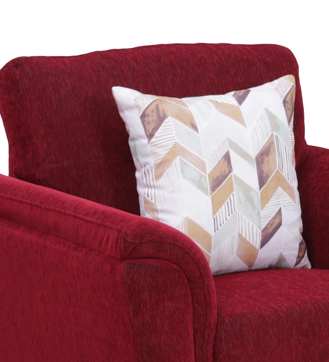 Buy Emilia Fabric 1 Seater Sofa In Rust Red Colour By Casacraft Online ...