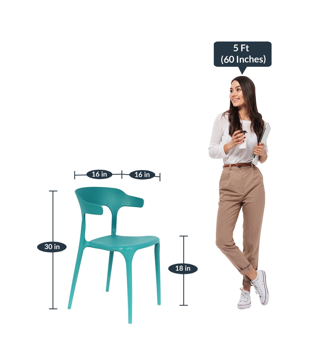 Buy Emma Cafe Chair in Blue Colour by Creative Seating System Online ...