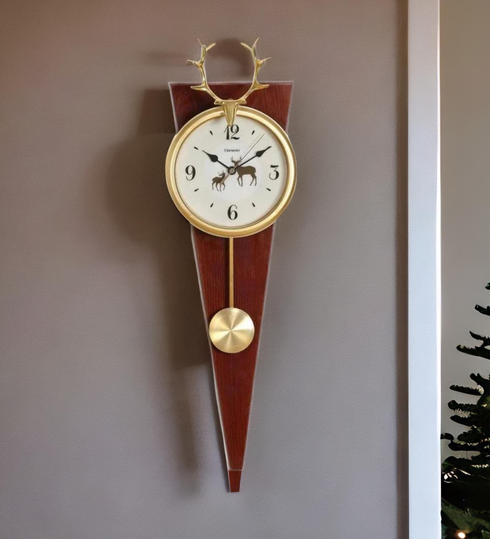 Buy Emperor Brown MDF Analog Wall Clock by @home at 43% OFF by @home ...
