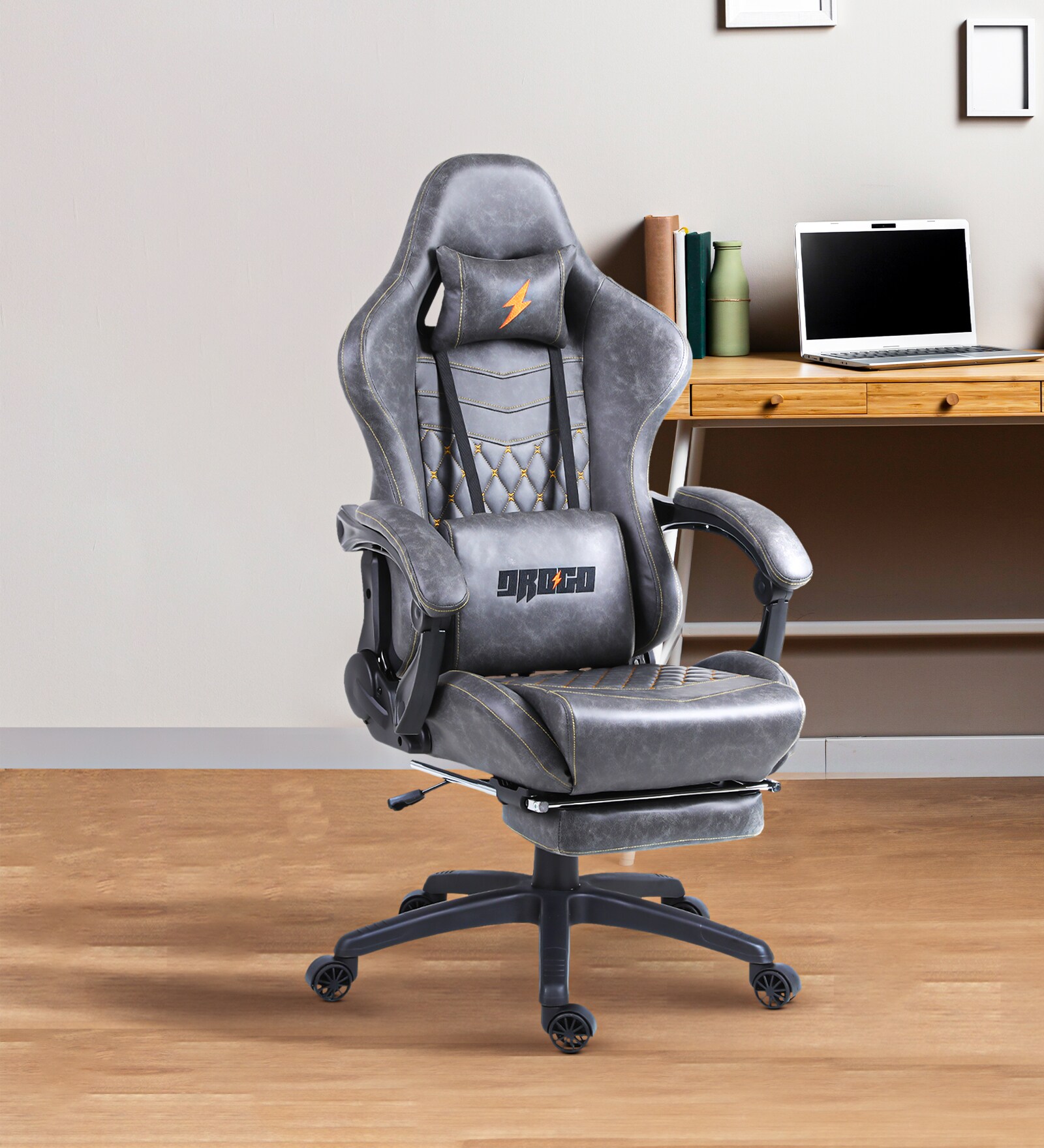 Buy Emperor Gaming Chair in Grey Colour at 30% OFF by Drogo | Pepperfry