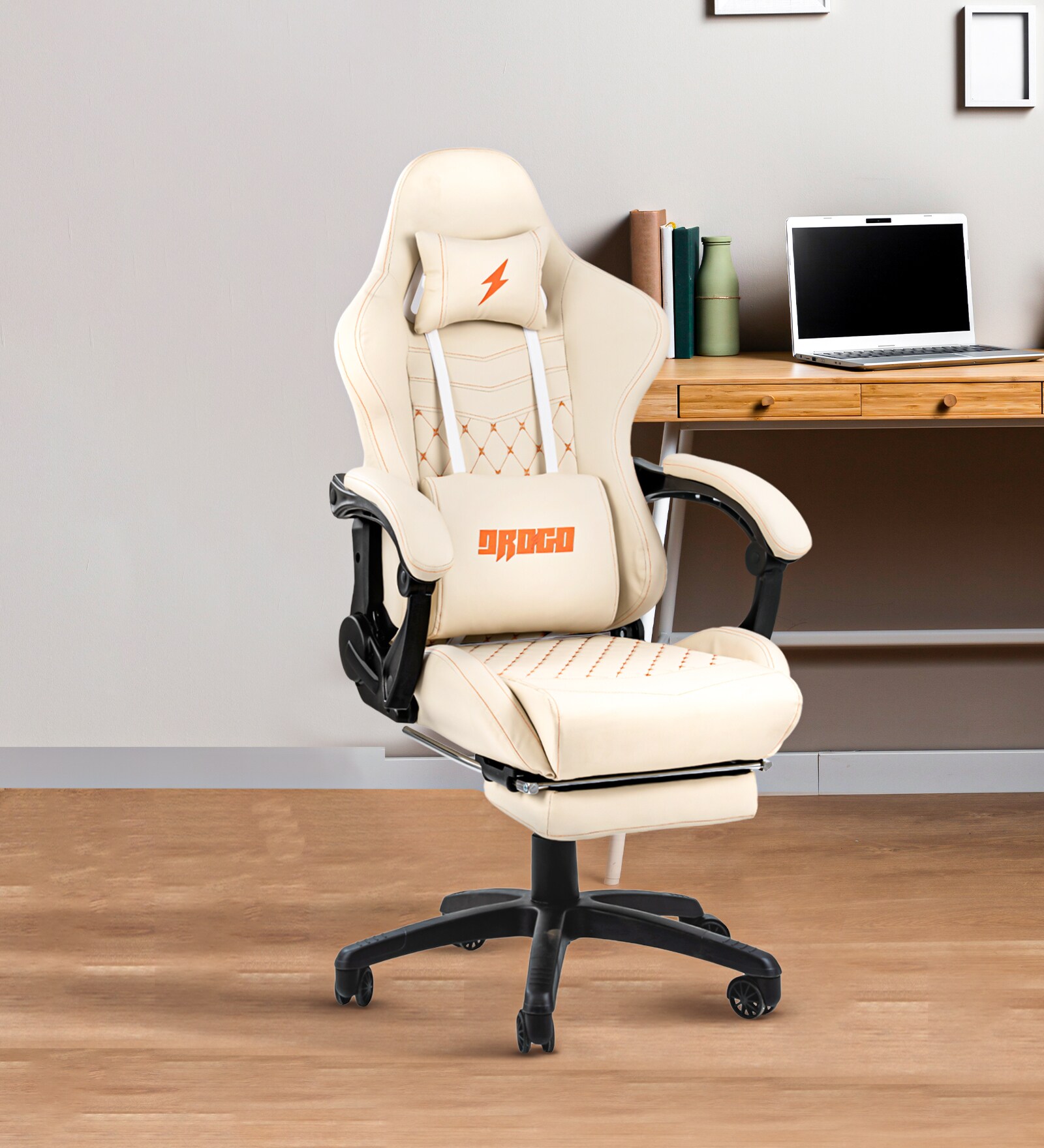 Buy Emperor Gaming Chair in White Colour at 30% OFF by Drogo | Pepperfry