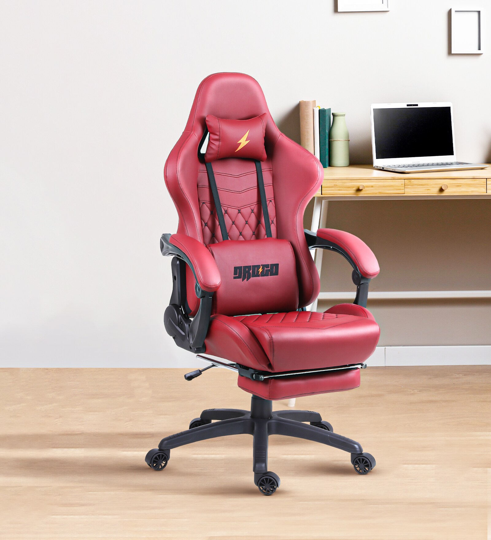 Buy Emperor Gaming Chair in Wine Red Colour at 30% OFF by Drogo | Pepperfry