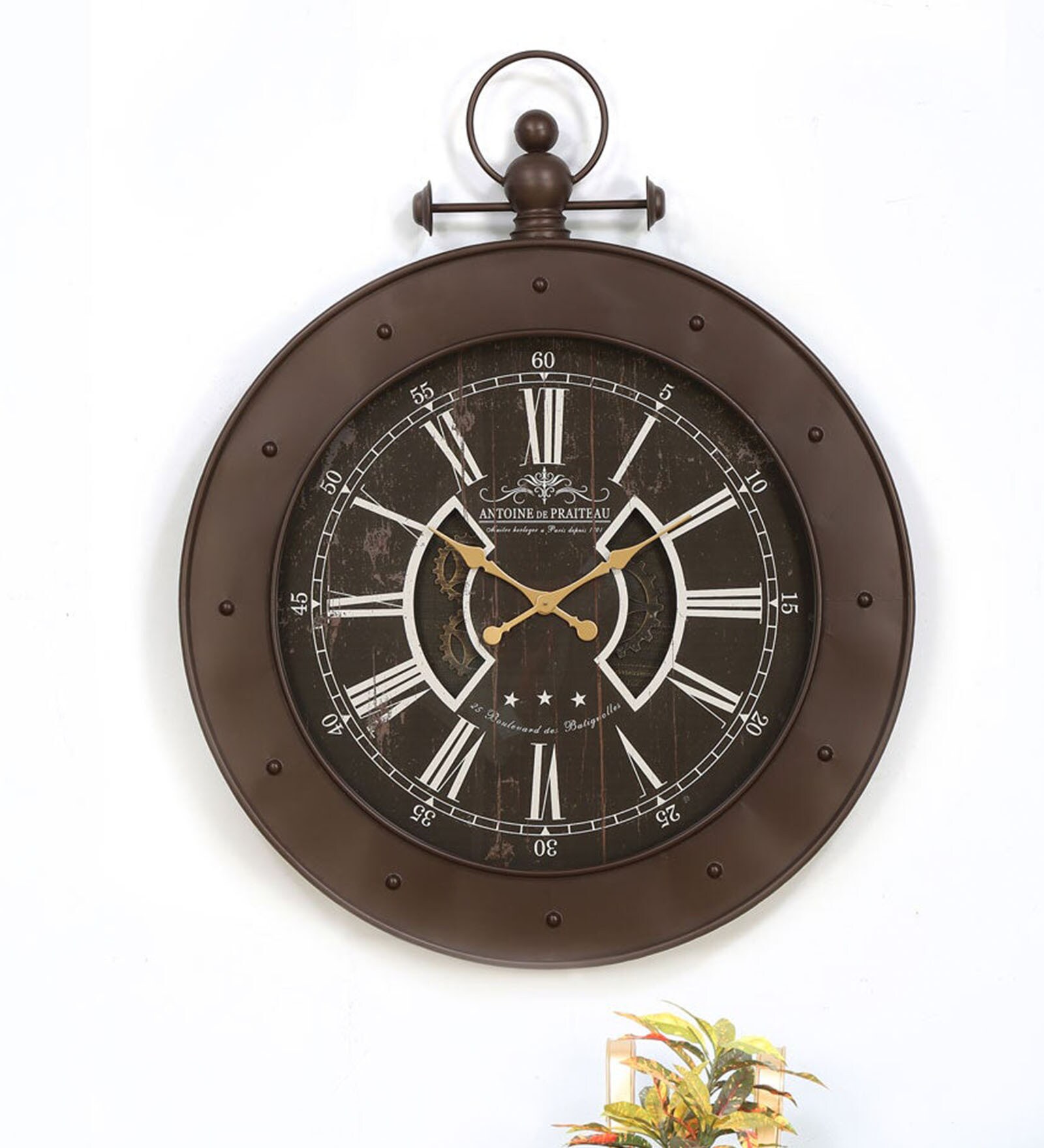 Buy Emperor Wall Clock Brown by @home Online - Modern Wall Clocks ...