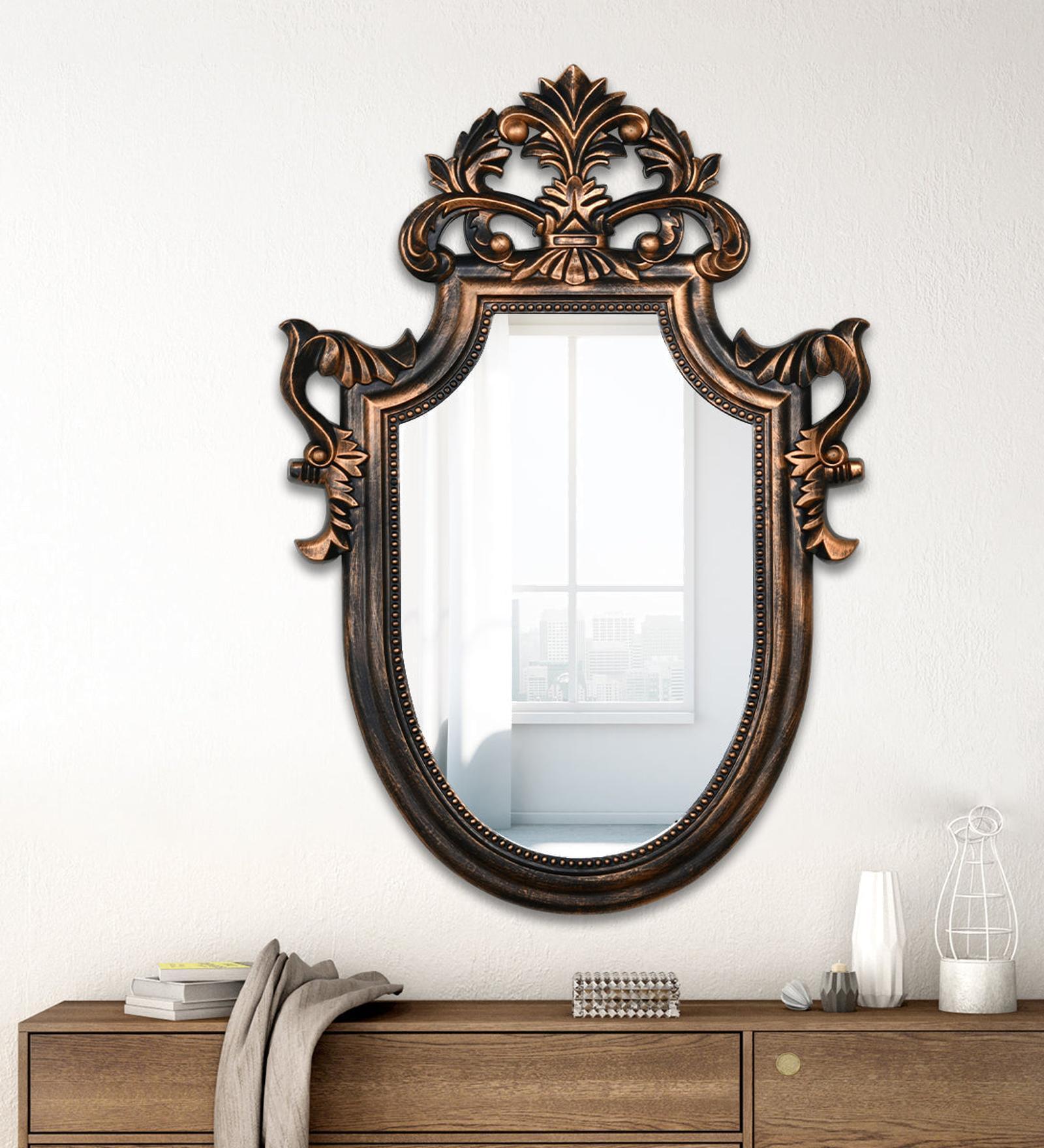 Buy Emphora Brown & Gold Plastic Decorative Mirror at 50% OFF by @home ...