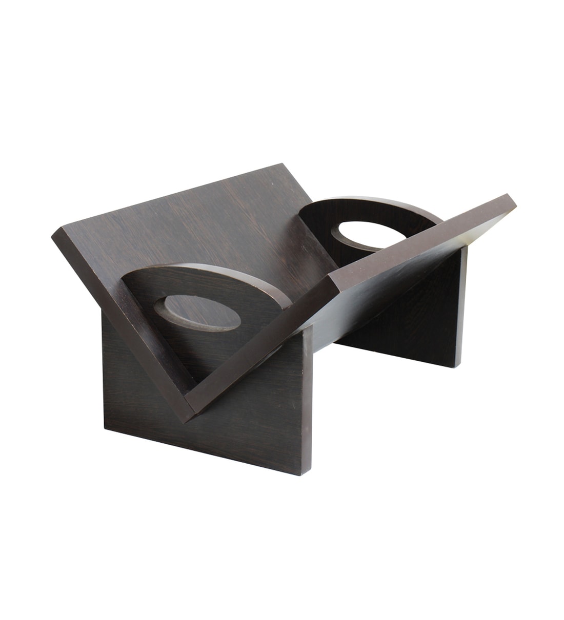 Buy Engineered Wood V shape Portable Book shelf with stand in Coffee ...