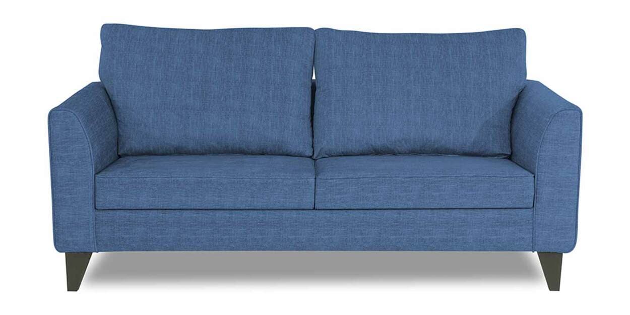 Buy Enzo Fabric 3 Seater Sofa in Blue Colour at 20% OFF by Adorn India ...