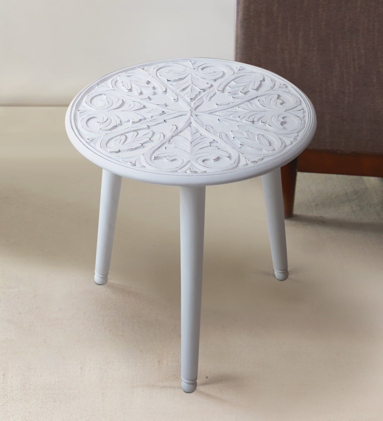 Buy End Table in Antique White Finish at 100% OFF by The Urban Store ...