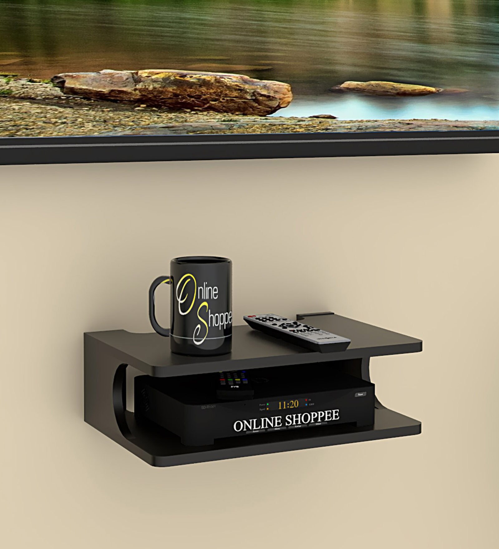 Buy Engineered Wood Set Up Box in Black Colour at 16% OFF by Wooden ...