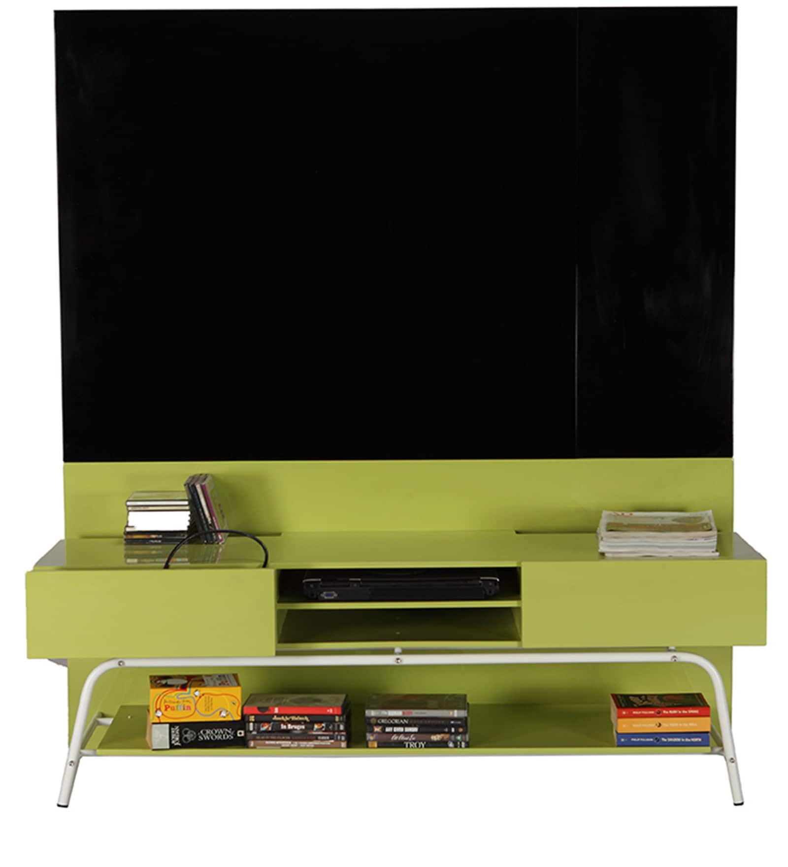 Buy Entertainment Unit in Green Colour by Tube Style Online - Modern TV ...