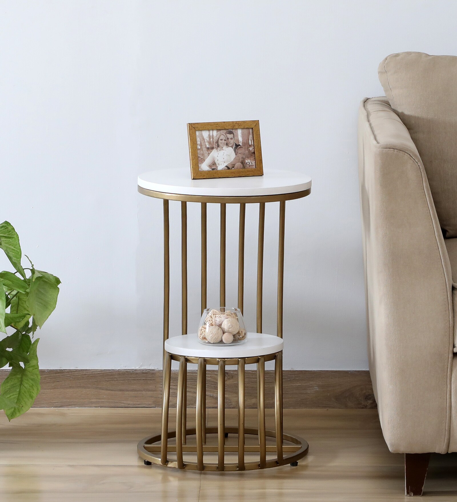 Buy Enzo Metal End Table In Gold Finish at 47% OFF by Flywood | Pepperfry