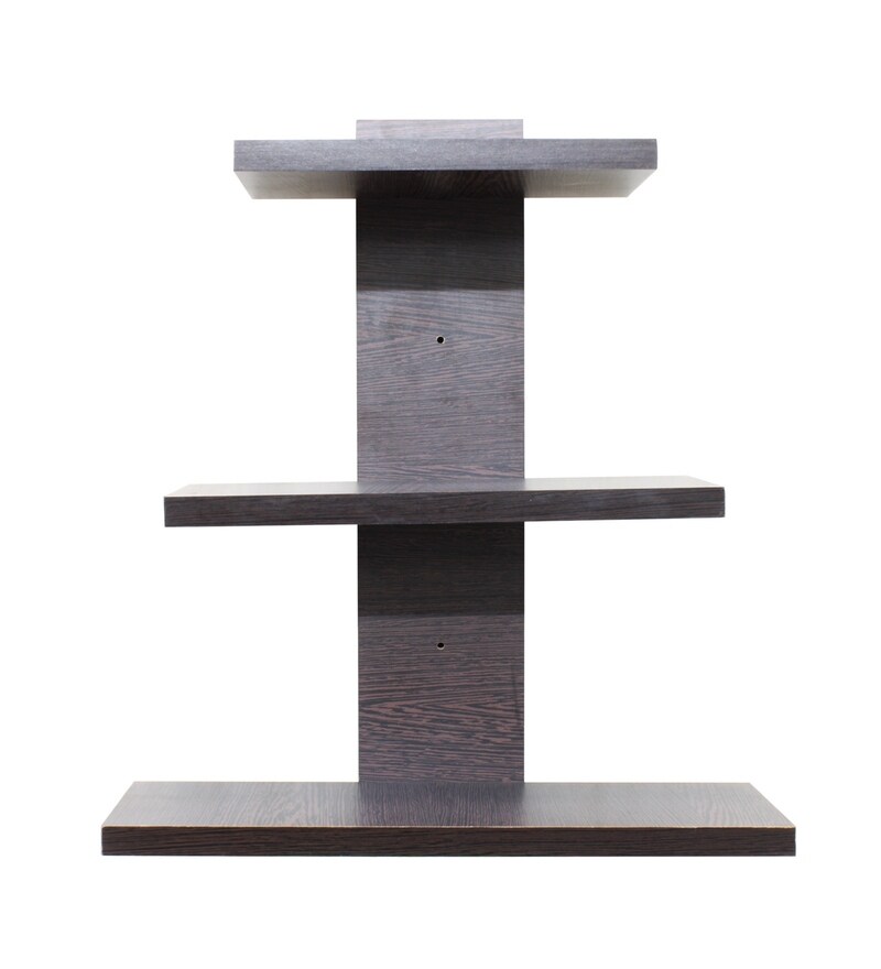 Buy Engineered Wood Pinnacle Wall Shelf in Brown Colour by Random ...