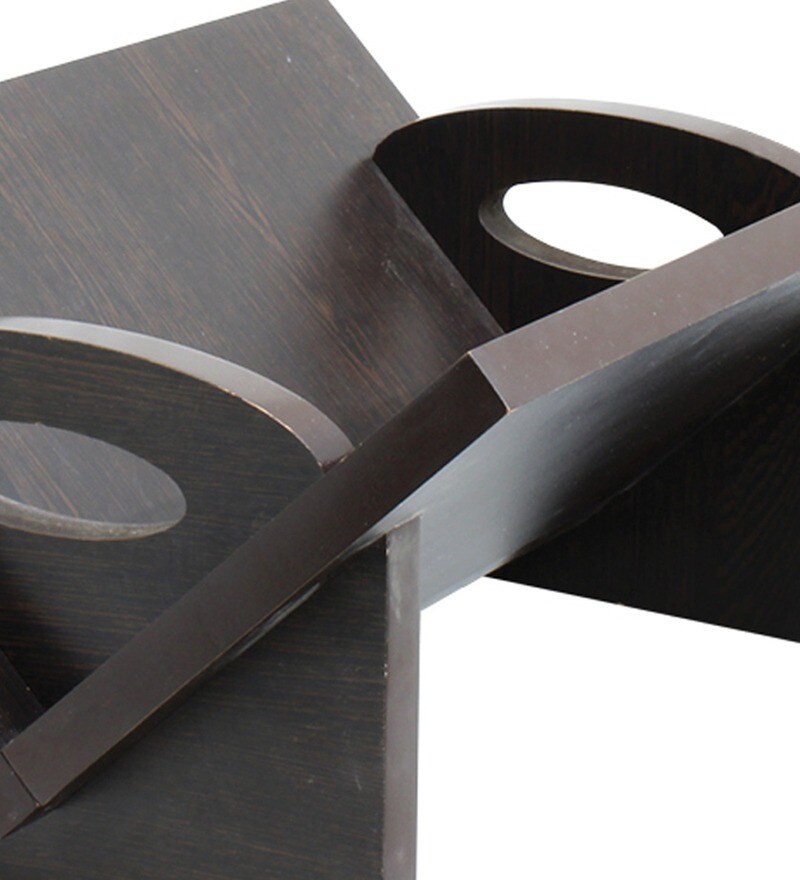 Buy Engineered Wood V shape Portable Book shelf with stand in Coffee ...