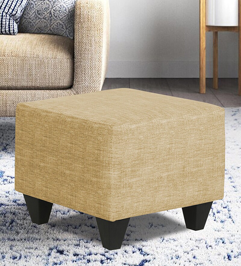 Buy Enzo Fabric Foot Stool in Beige Colour Online - Foot Stools - Foot ...