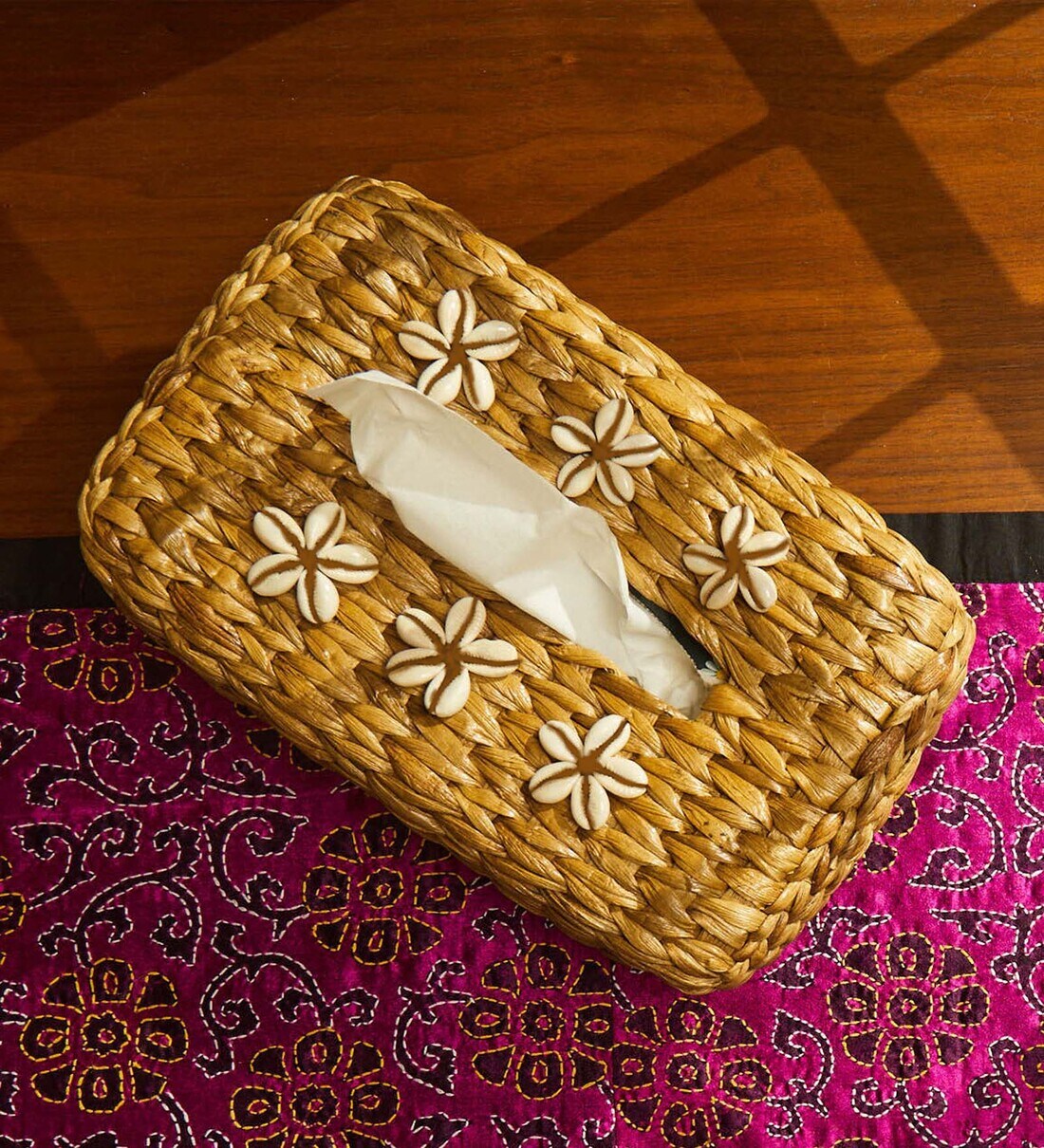 Buy Epoxy Moon Mist White & Brown Resin & MDF Tissue Holder By Maatir ...